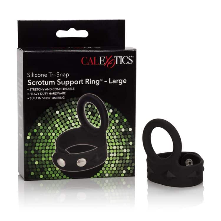 Silicone Tri-Snap Scrotum Support Ring - California Exotics - Anneau d ...